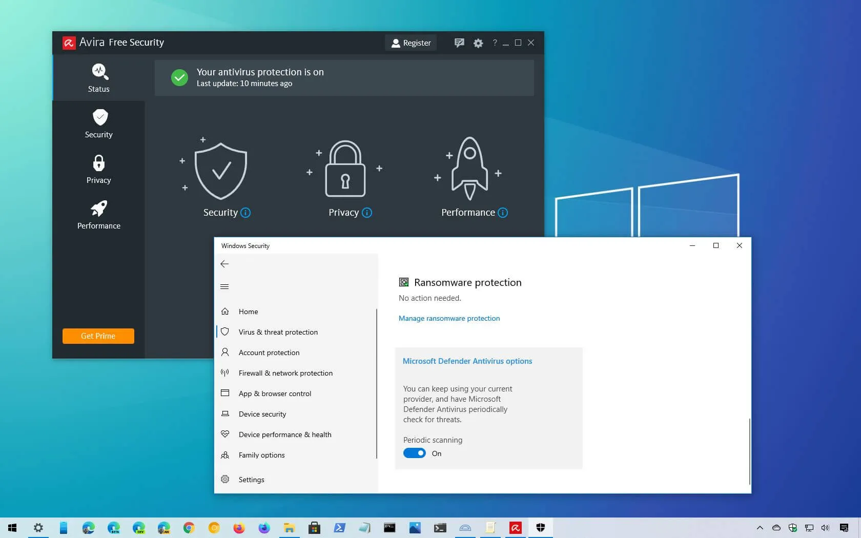 如何在 Windows 10 上启用 Defender Antivirus 定期扫描