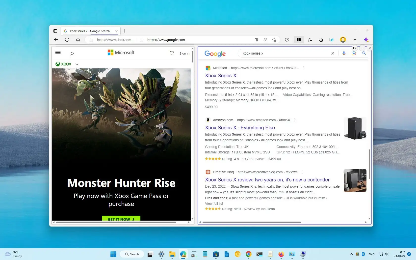 如何在 Microsoft Edge 上启用分屏